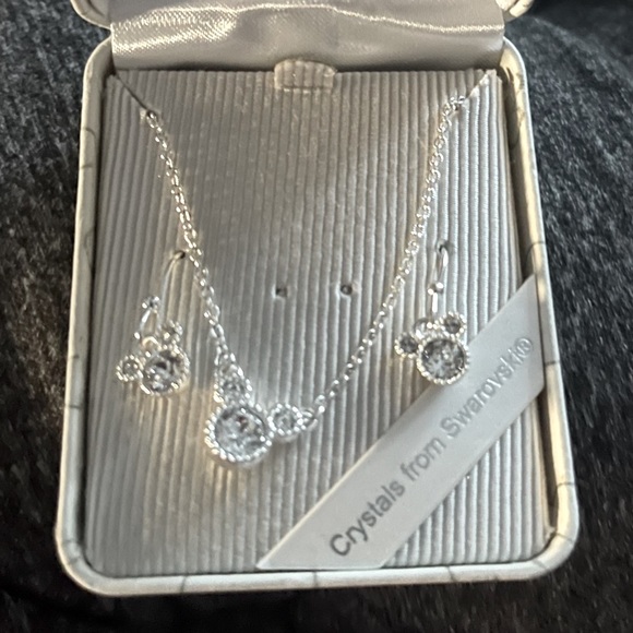Disney | Jewelry | Disneys Mickey Mouse Swarovski Crystal Jewelry Set ...
